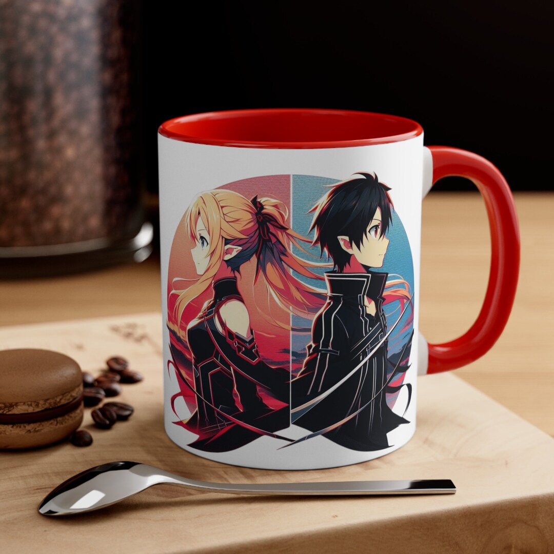 Kirito&asuna Sword Art Online Coffee Mug | Sao | Kirito | Asuna | 11 Oz ...