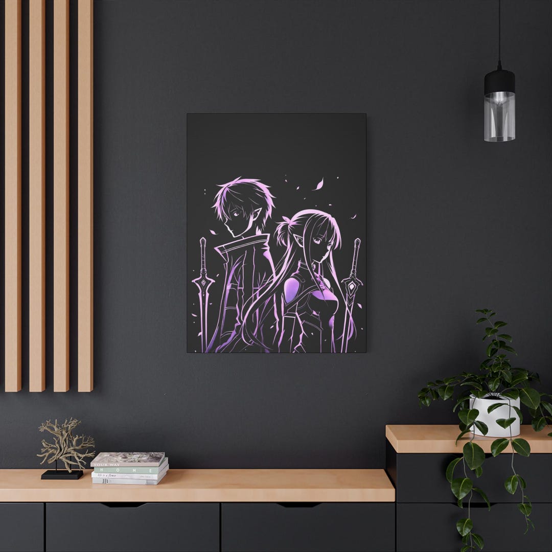 Kirito & Asuna Canvas Art: Sword Art Online Anime Couple Gift - Etsy