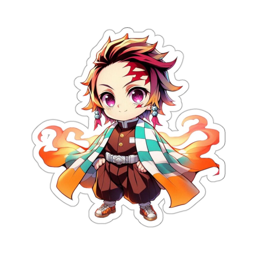 Tanjiro Demon Slayer Anime Character Sticker . Demon Slayer Sticker ...
