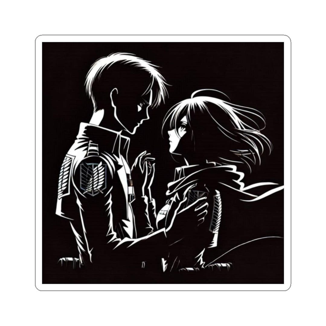 Eren&mikasa Sticker + 3 Random Sticker !! | Attack on Titan Anime ...