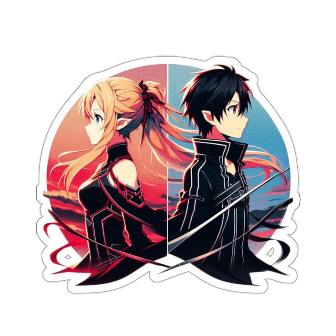 Sword Art Online Anime Character Stickers, Kirito Asuna Stickers, SAO ...