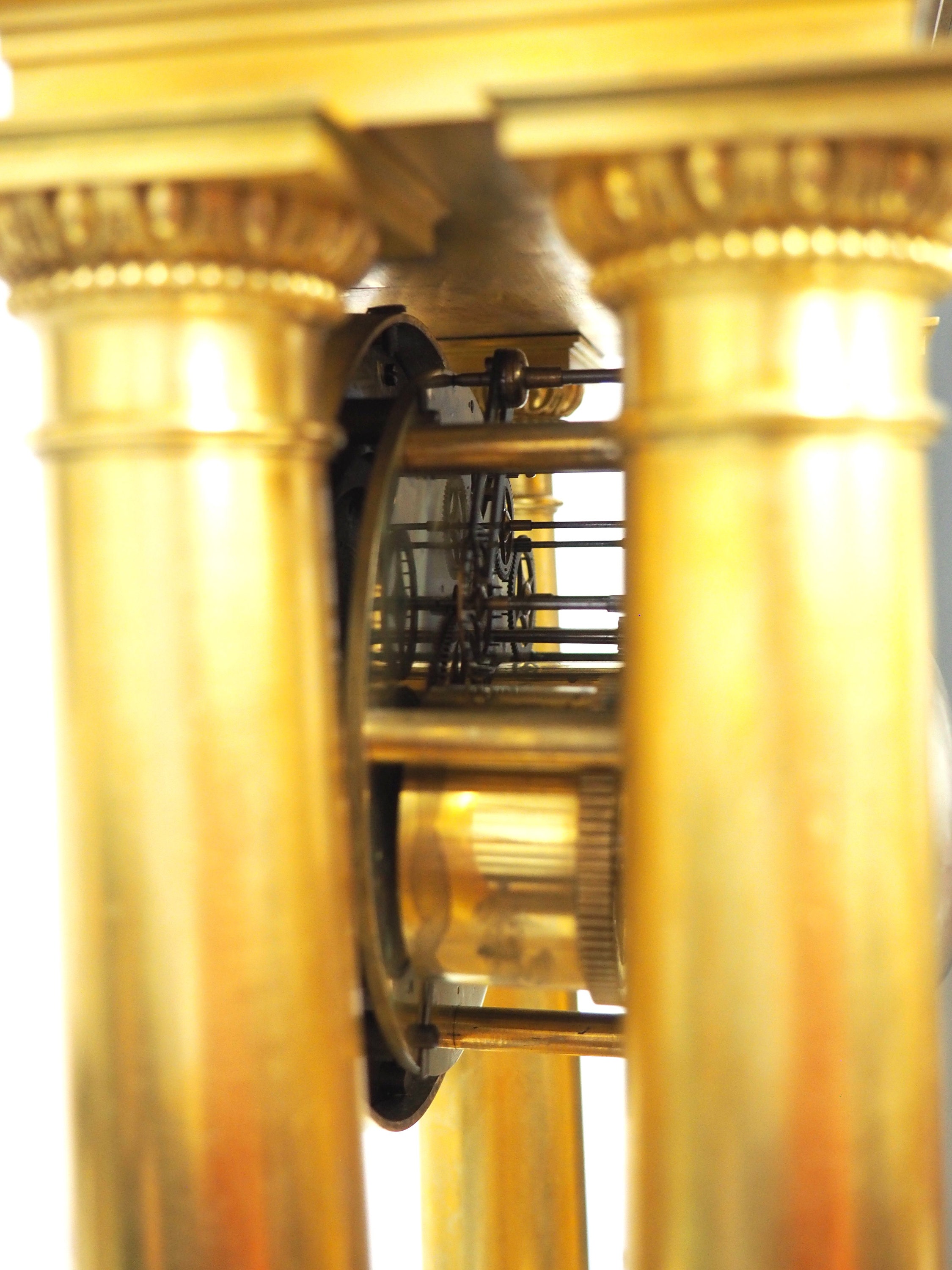 French Pin Wheel Regulator Table Portico Mantel Clock Pin Wheel ...