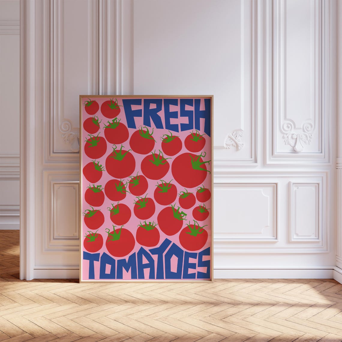 Tomatoes Poster, Retro Kitchen Decor, Kitchen Poster, Fresh Tomato ...
