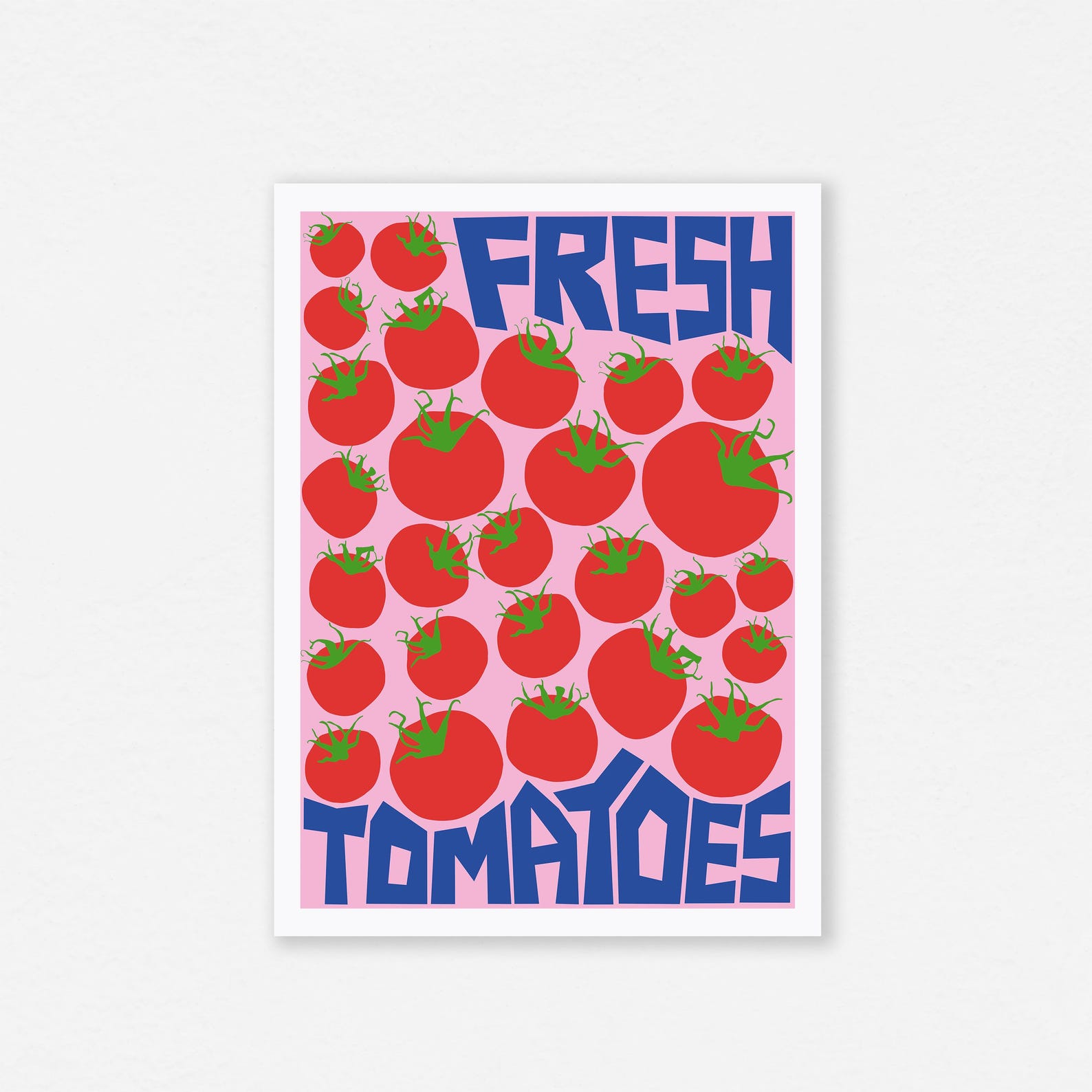 Tomatoes Poster, Retro Kitchen Decor, Kitchen Poster, Fresh Tomato ...