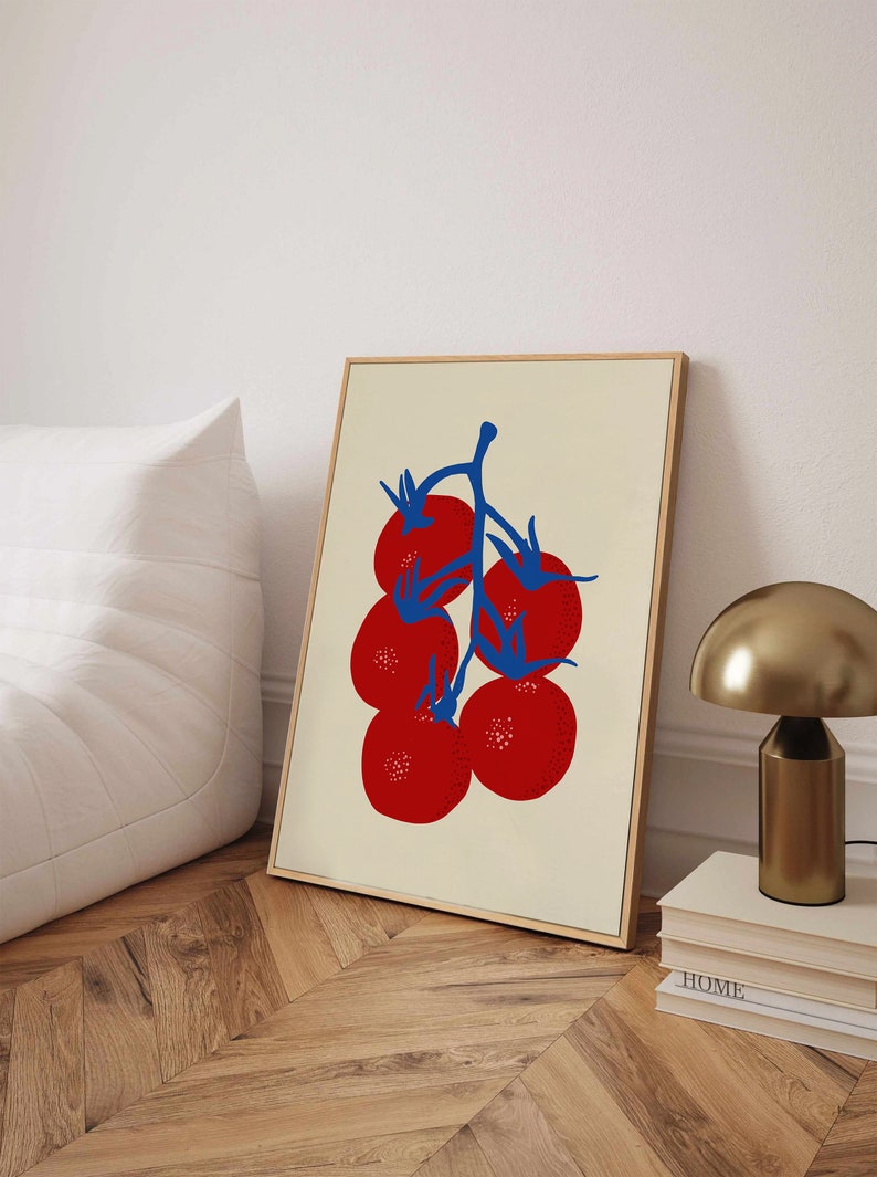 Tomatoes Wall Art, Vintage Food Art Print, Trendy Tomato Poster, Retro ...