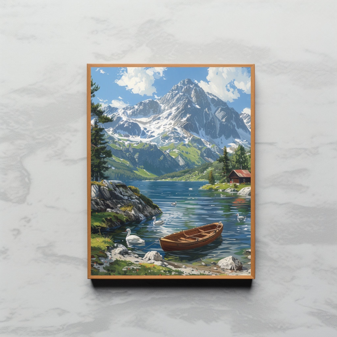 PRINTABLE | Spring Lake Painting | Digital Paper | Wall Art | Home ...