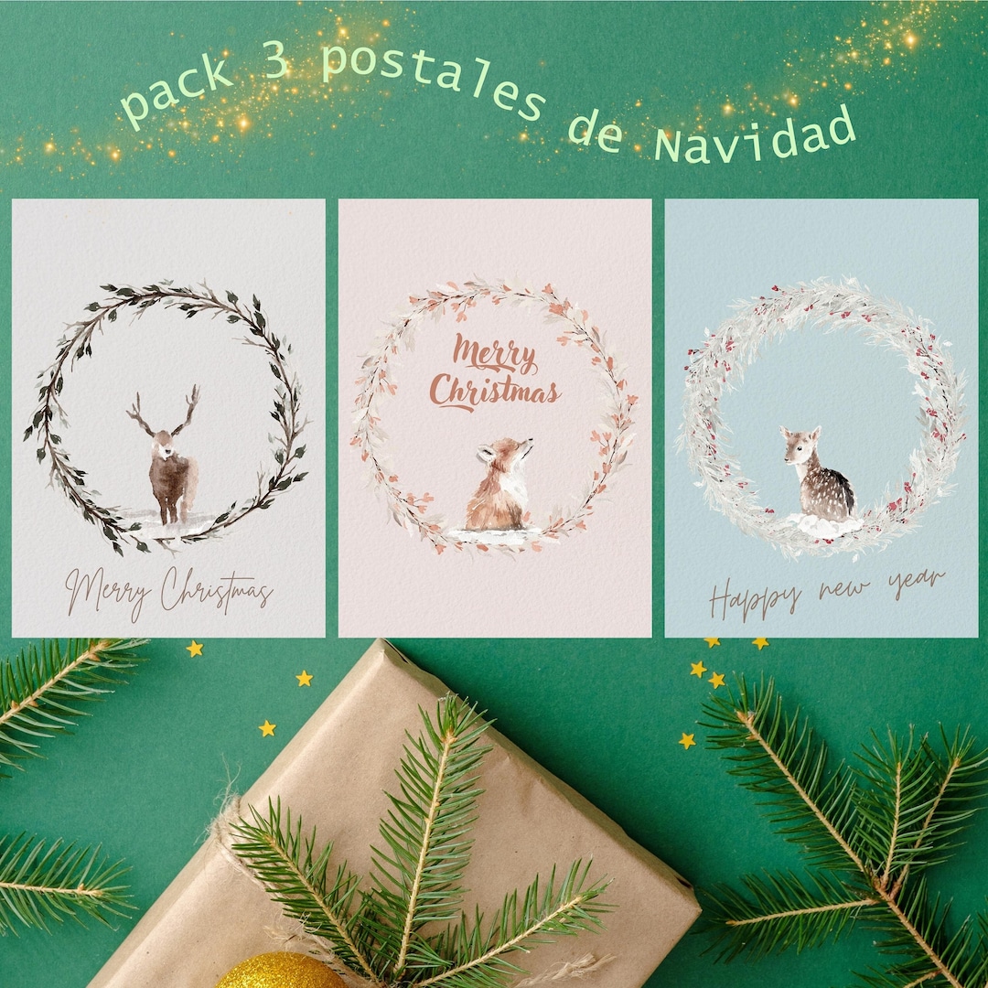TARJETAS NAVIDAD DIGITAL, Tarjeta navidad imprimible, Felicitación ...