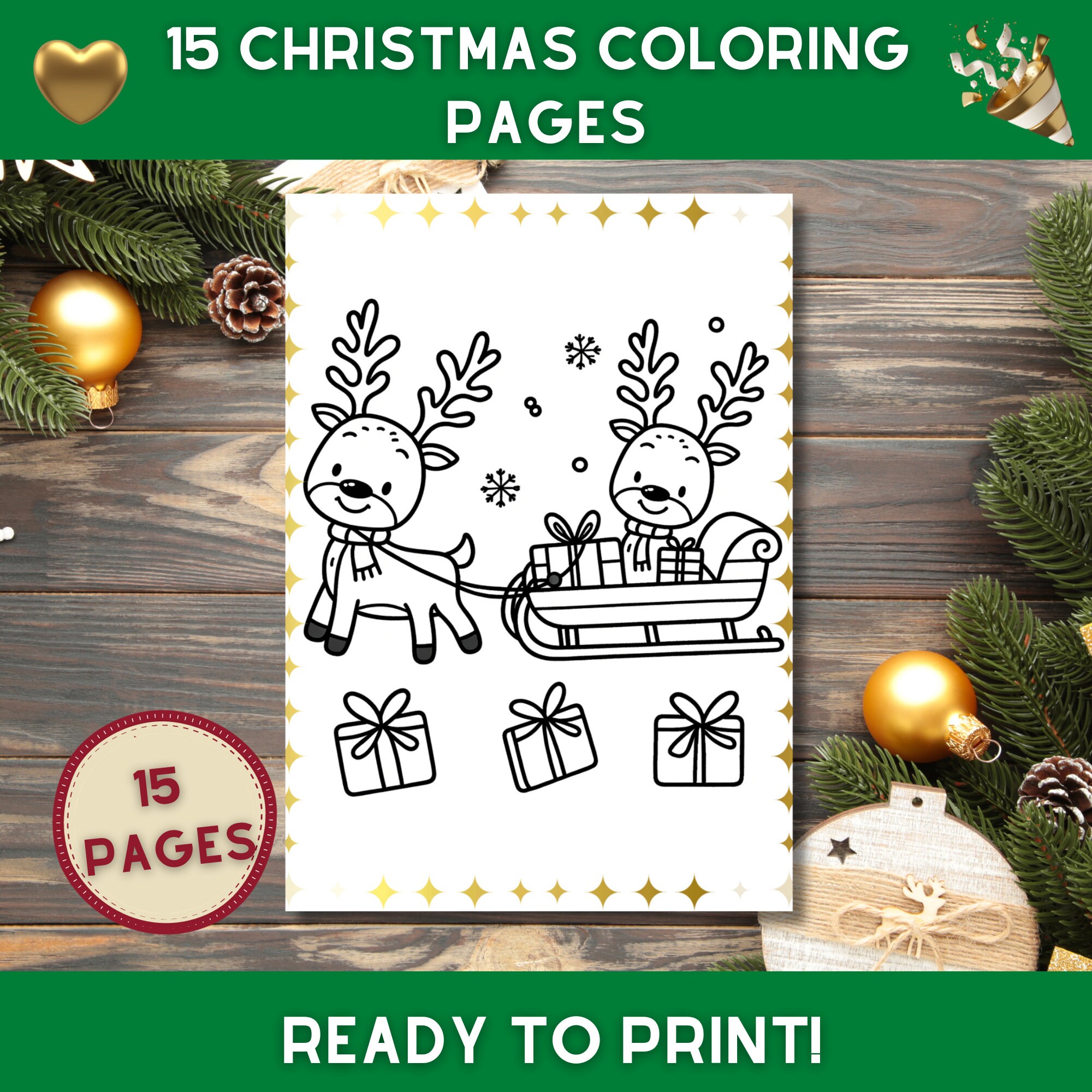 15 Christmas Colouring Pages for Kids Perfect for Christmas - Etsy