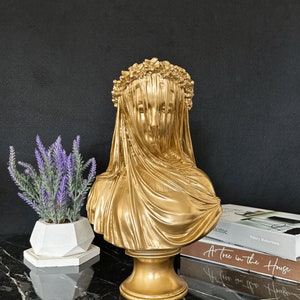 Veiled Lady Bust Sculpture, 36 Cm / 14 in - Virgin Mary Bust Statue - Etsy