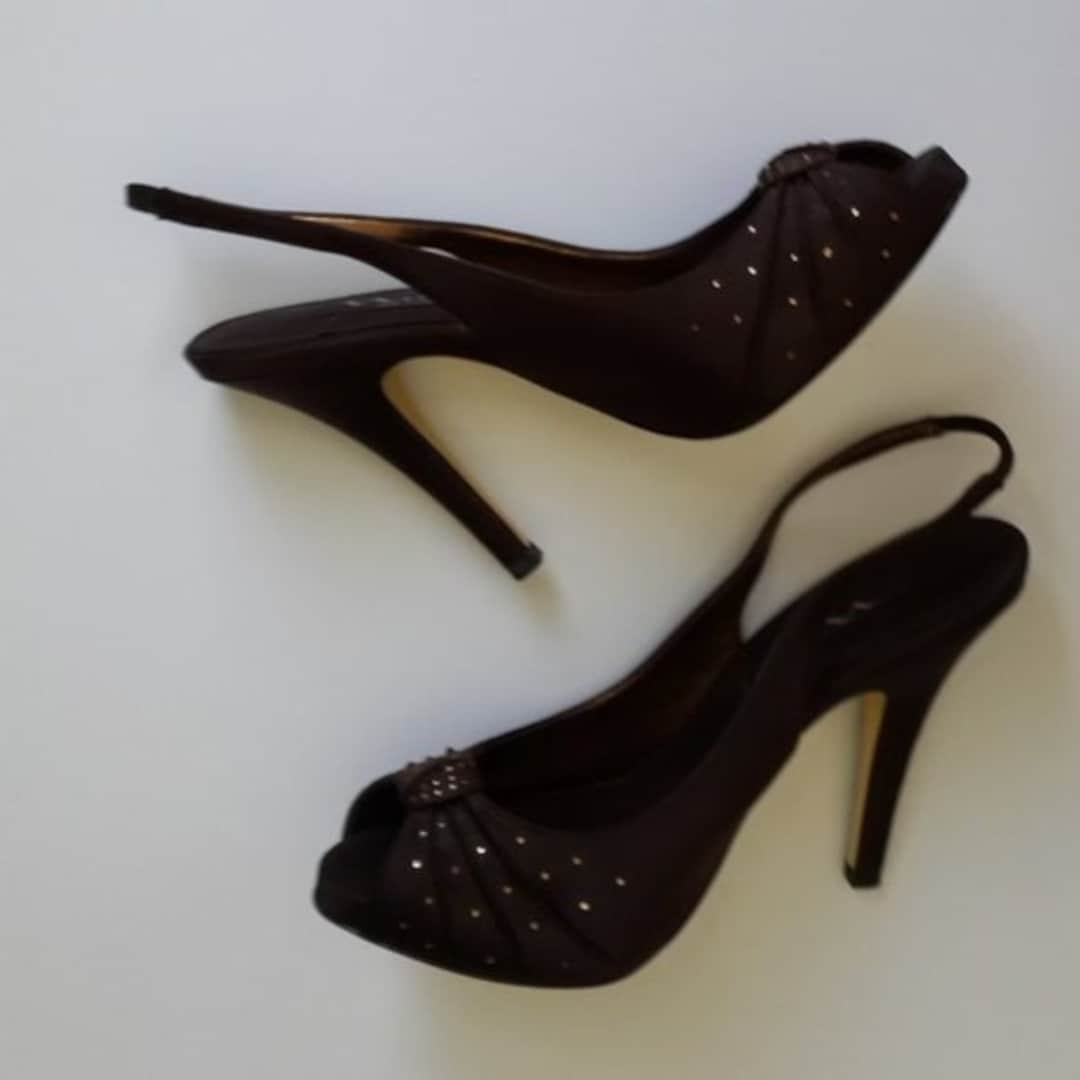 Nina High Heels Sandals Party Heels Women Shoes Brown Heels Party Shoes Pre-loved Heels - Etsy