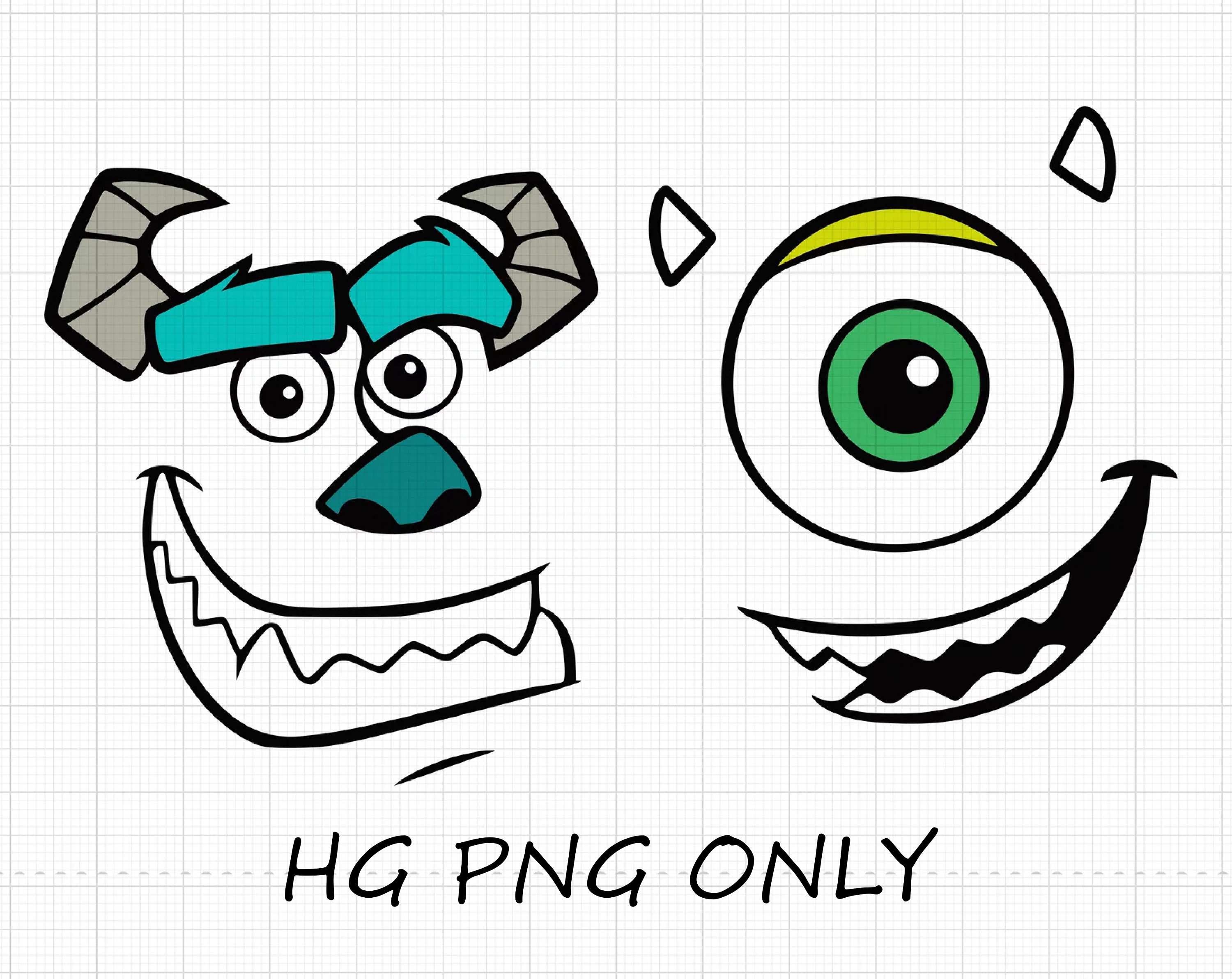 Monsters Inc Png Mike and Sully Png Design Files for Cricut - Etsy Canada