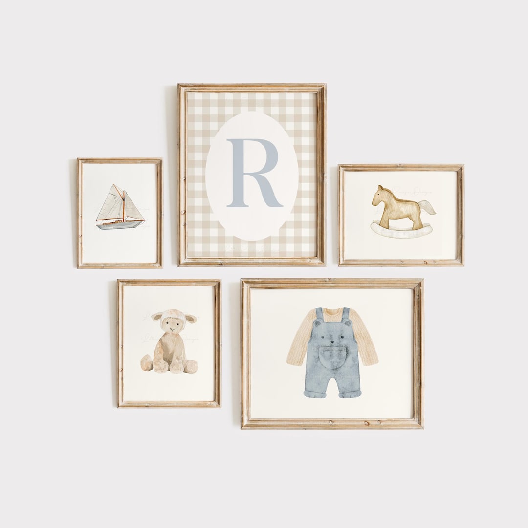 Vintage Boy Nursery Decor, Neutral Boy Nursery Art, Boys Room Wall Art ...