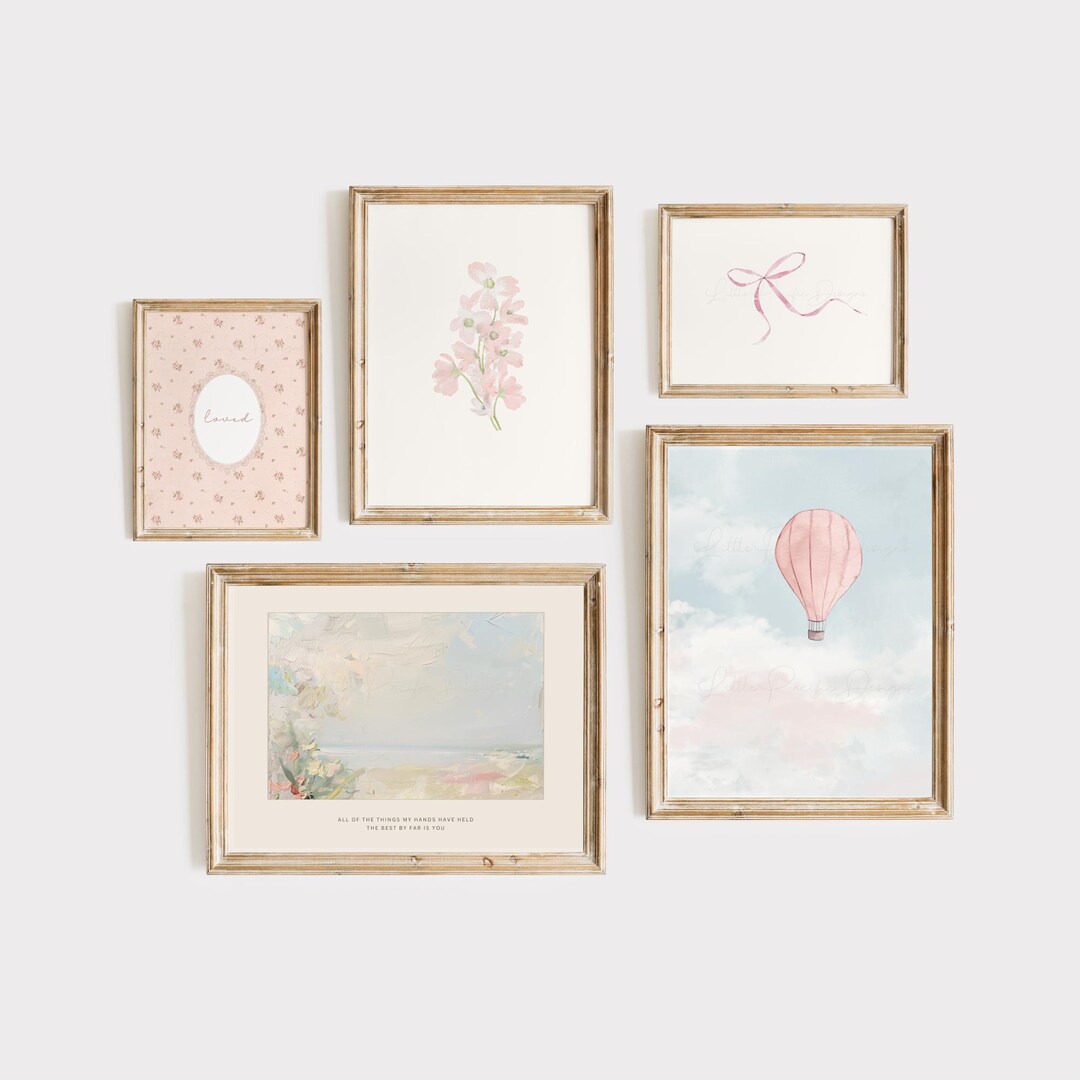Vintage Nursery Print Set, Vintage Nursery Gallery Wall, Vintage Girl ...