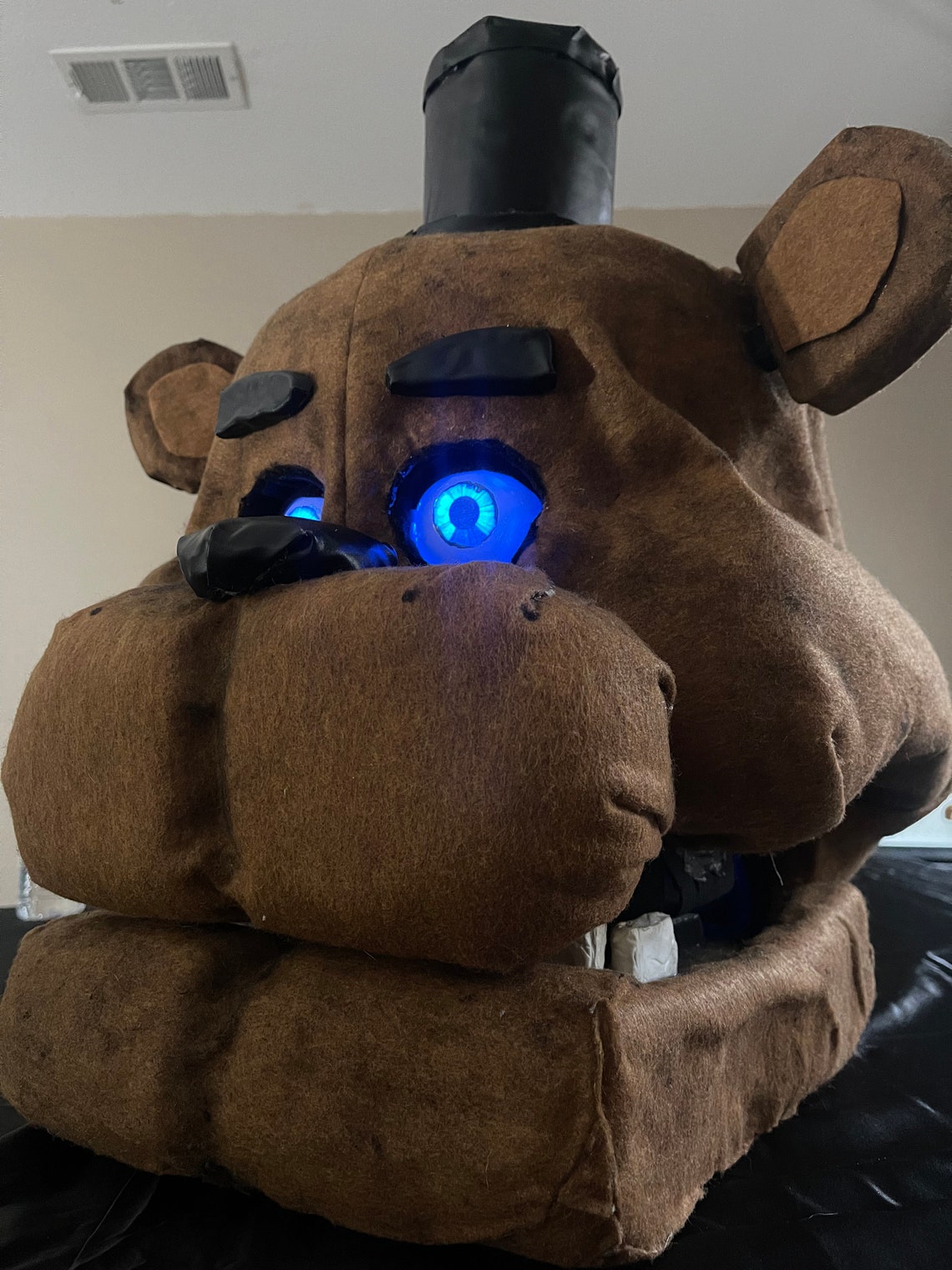 Handcrafted Freddy Fazbear Mask With Glow Up Eyes Etsy