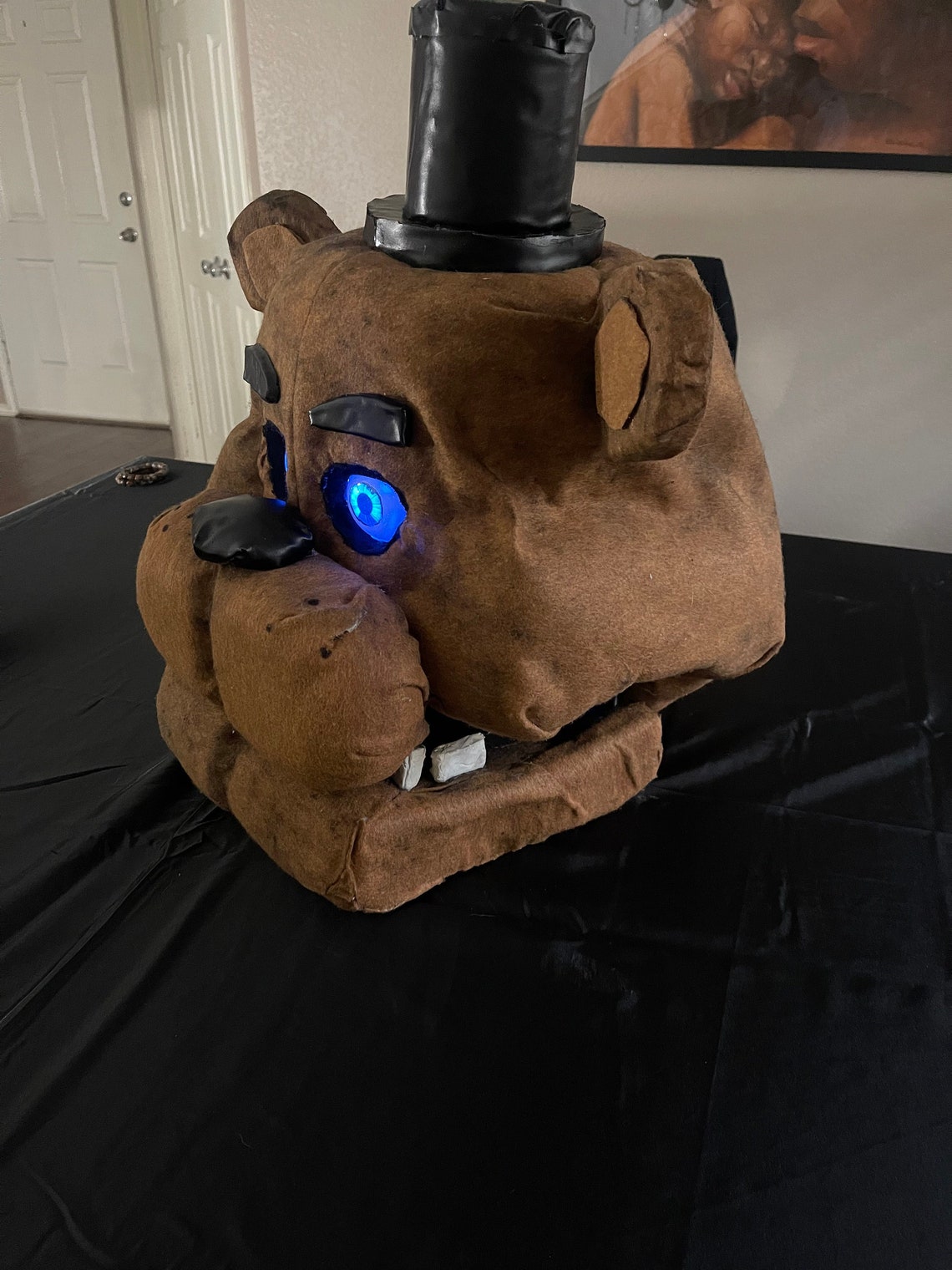 Handcrafted Freddy Fazbear Mask With Glow Up Eyes Etsy