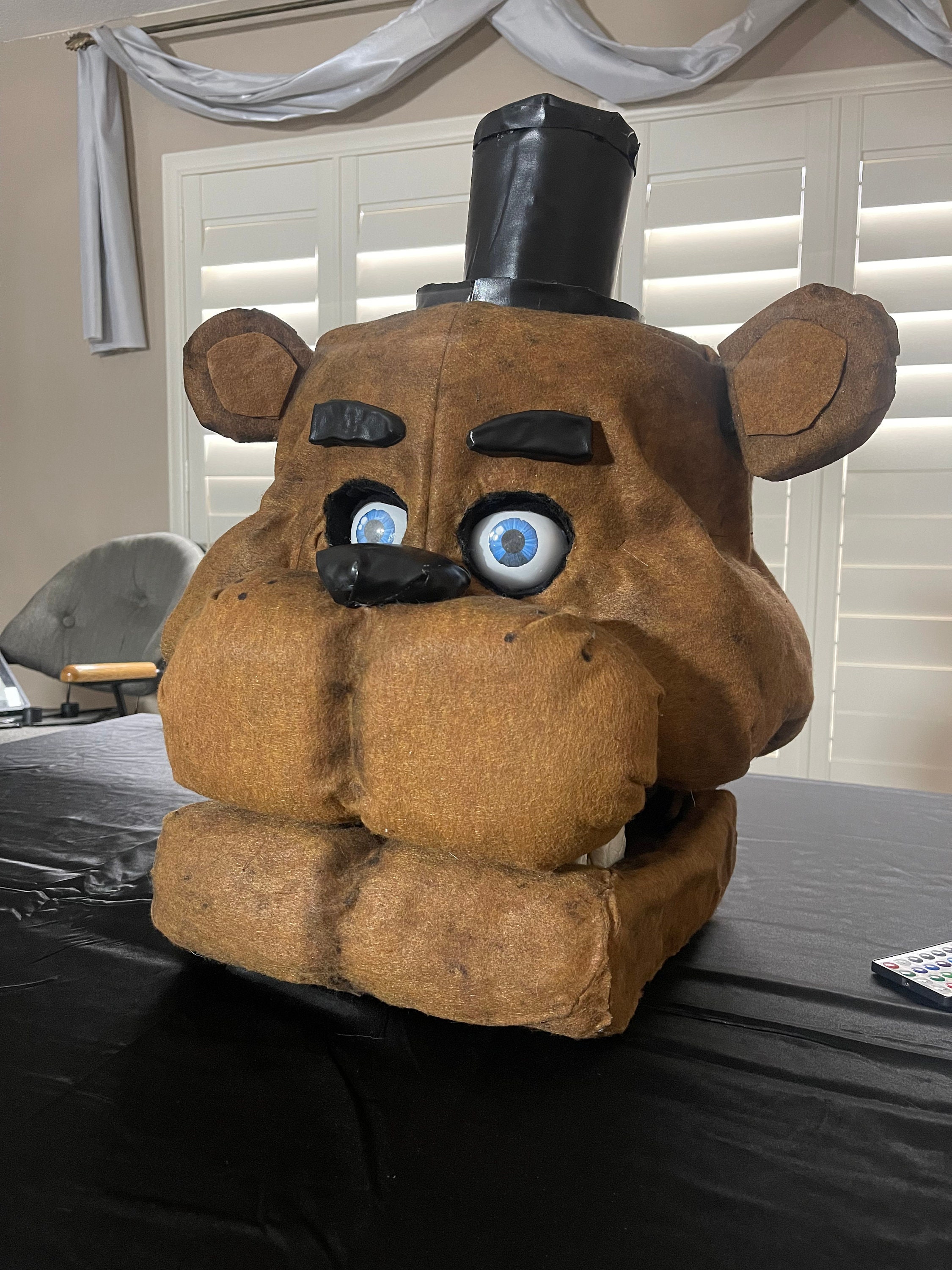 Handcrafted Freddy Fazbear Mask With Glow Up Eyes Etsy