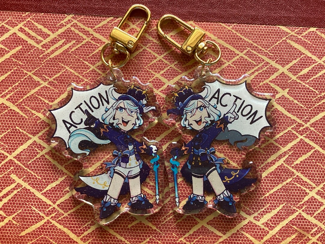 Furina Double Sided Acrylic Charm and Keychain | Genshin Impact - Etsy