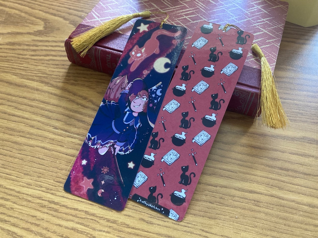 Fantasy Magical Witch Themed Bookmark | 2 X 6.5 in Bookmark With Tassel ...