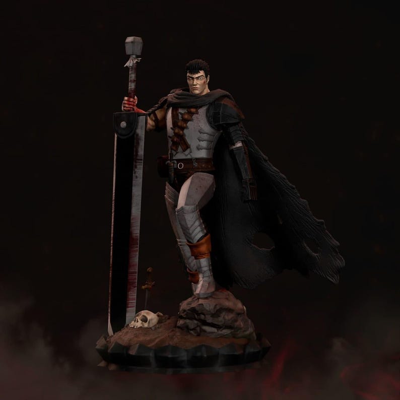 Guts 3D Printable Figure | Berserk-inspired STL | Anime Collectible ...
