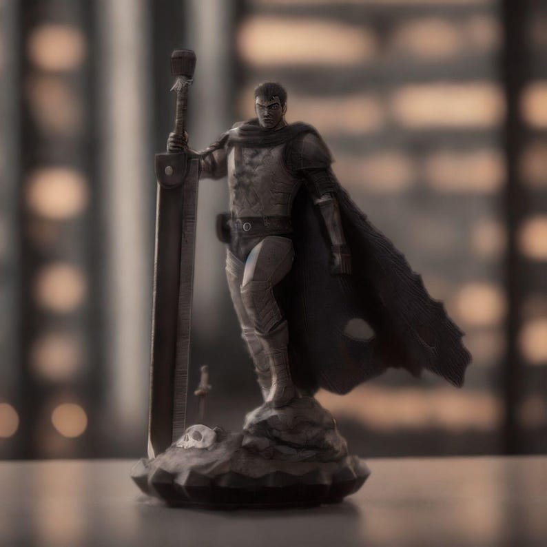 Guts 3D Printable Figure | Berserk-inspired STL | Anime Collectible ...