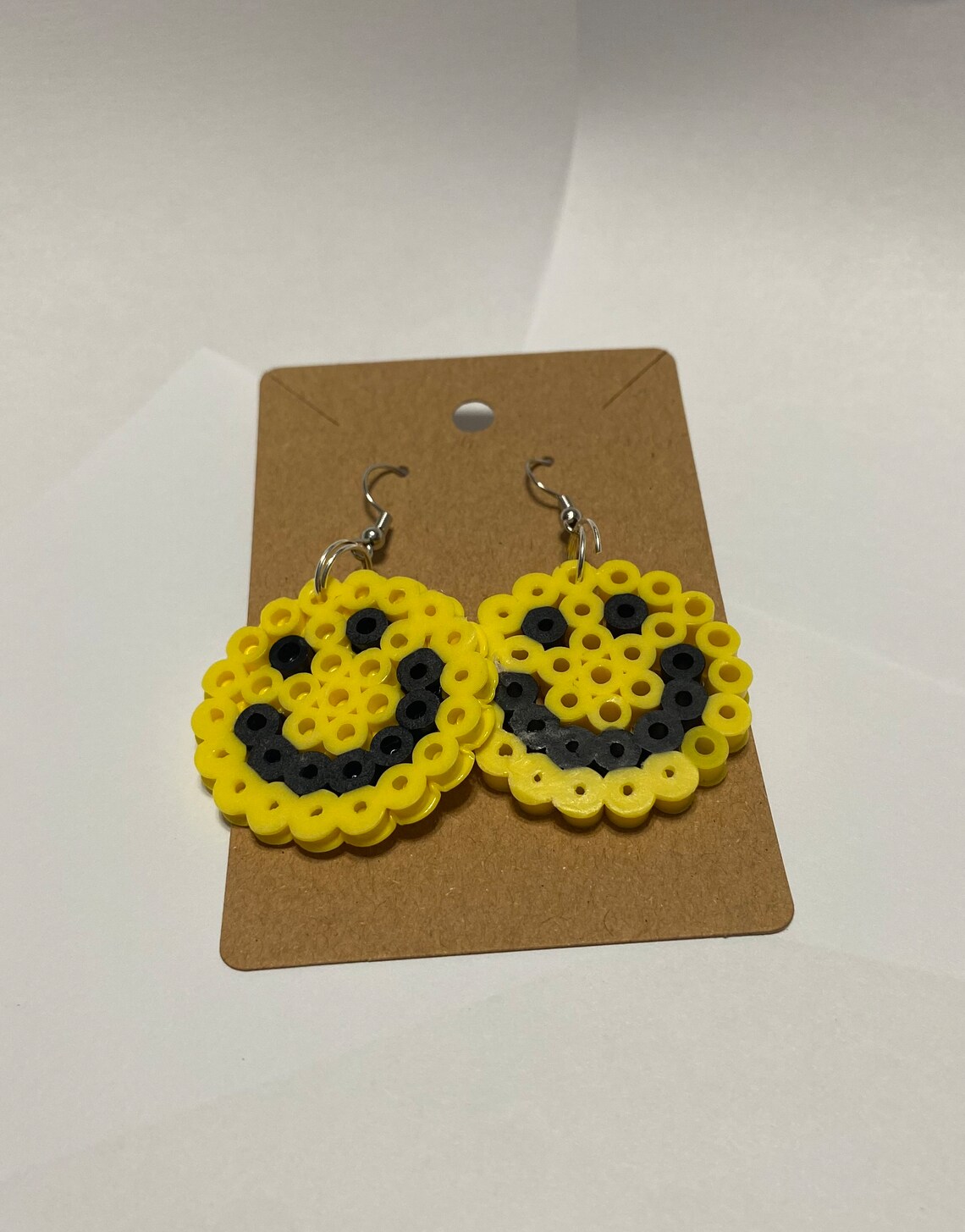 Smiley Face Perler Earrings - Etsy