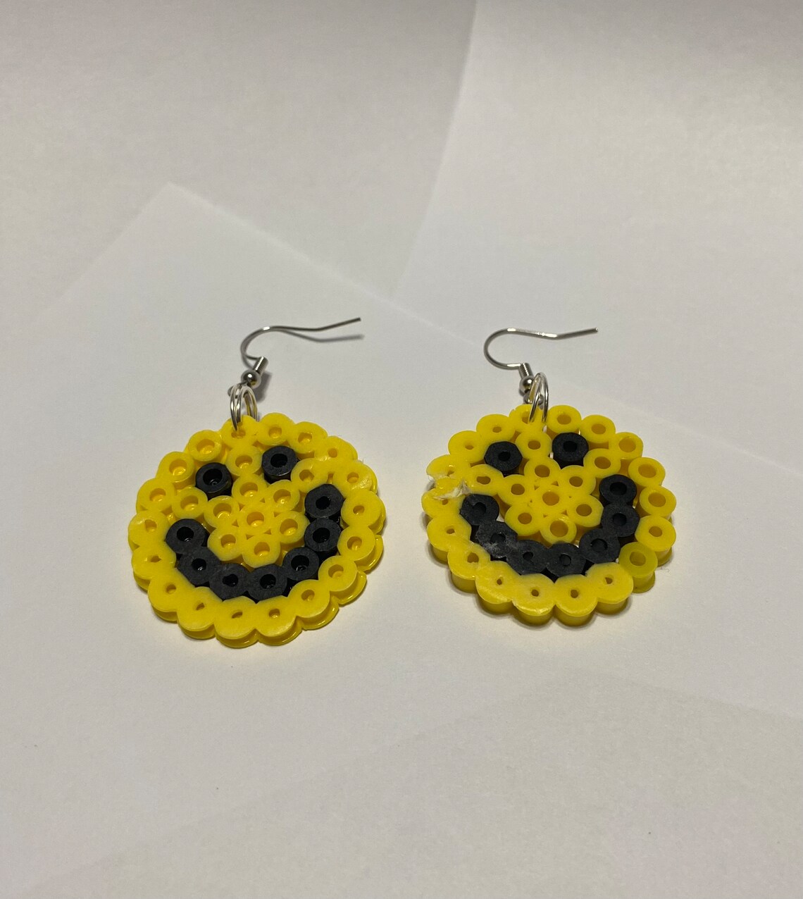 Smiley Face Perler Earrings - Etsy
