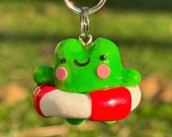 Duck Floatie Clay Keychain, Handmade Polymer Clay Charm, Keychain ...