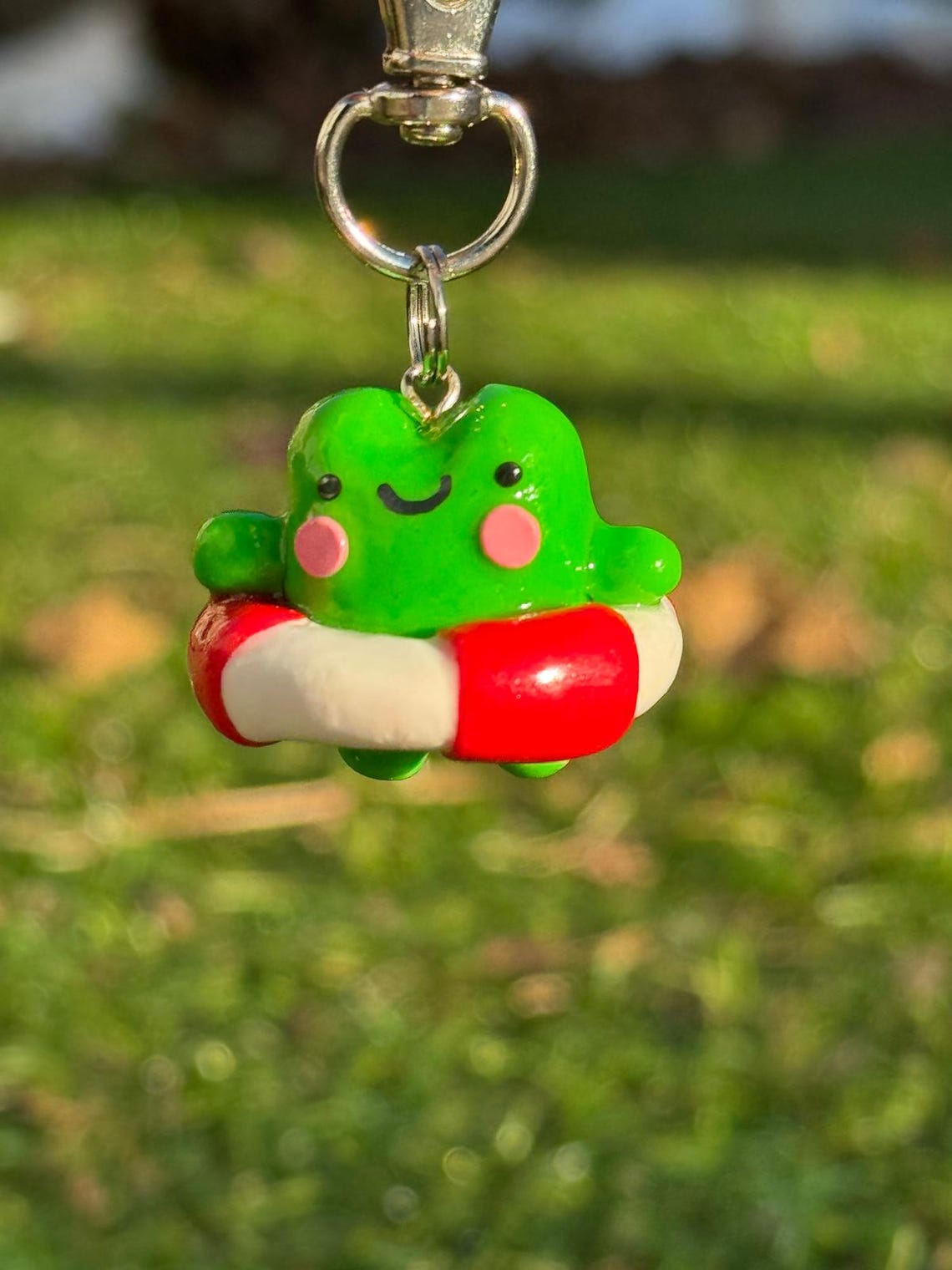 Duck Floatie Clay Keychain, Handmade Polymer Clay Charm, Keychain ...