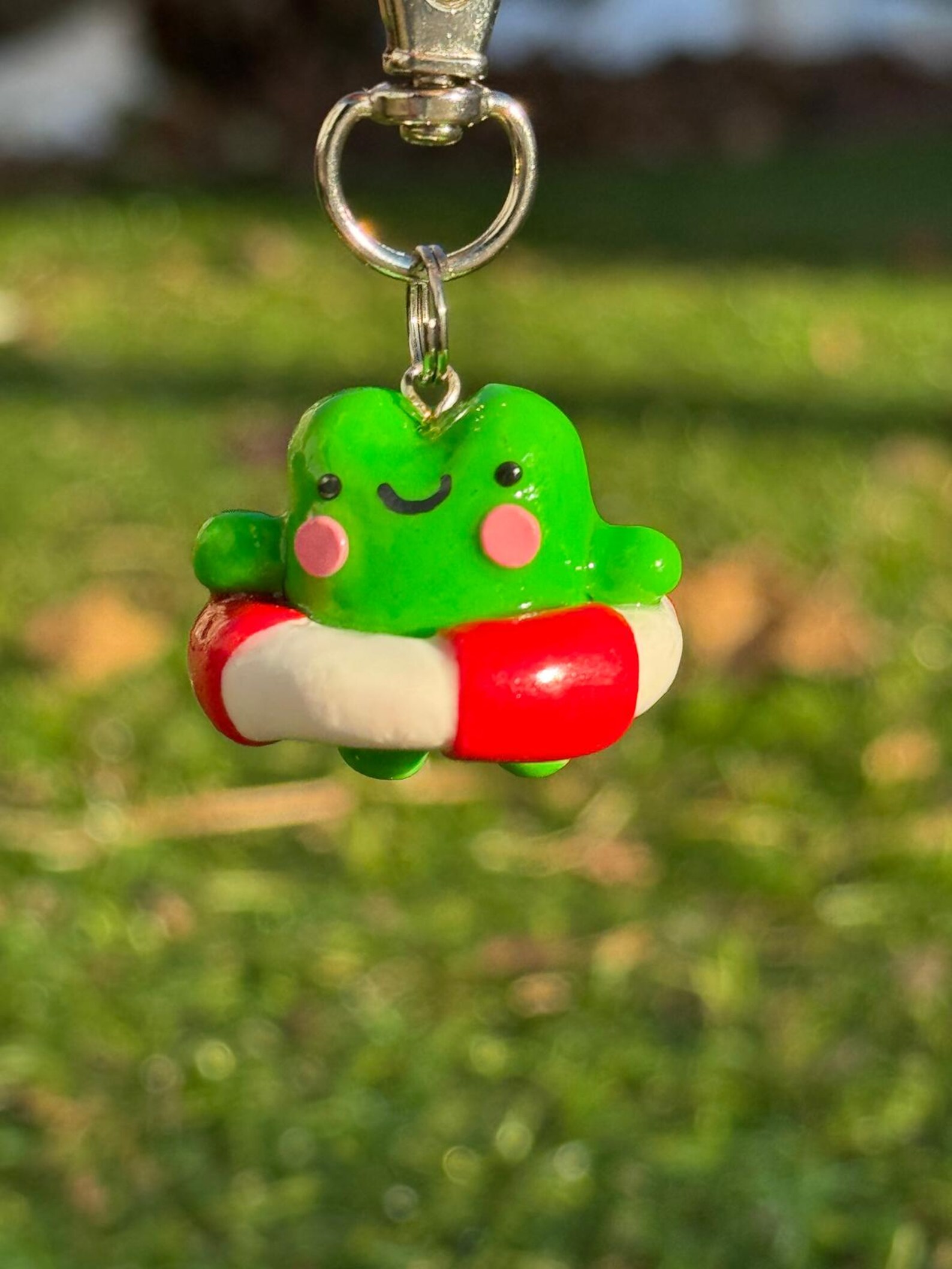 Duck Floatie Clay Keychain, Handmade Polymer Clay Charm, Keychain ...