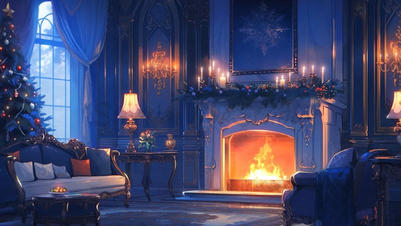 Animated Background | Cozy Winter Night | Lofi Aesthetic Looped Vtuber ...