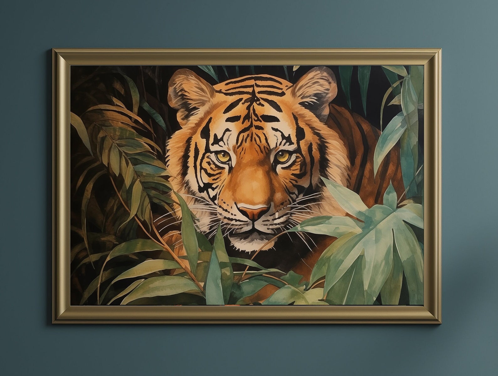 Tiger Water Color Painting - Etsy