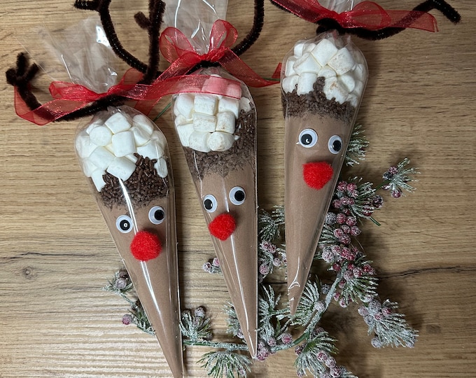 Rentier Suppe, heiße schokolade, - Kakao - Marshmallow - Schokolade ...