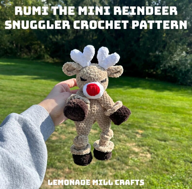 Rumi the Mini Reindeer Snuggler Crochet Pattern: Christmas Amigurumi ...