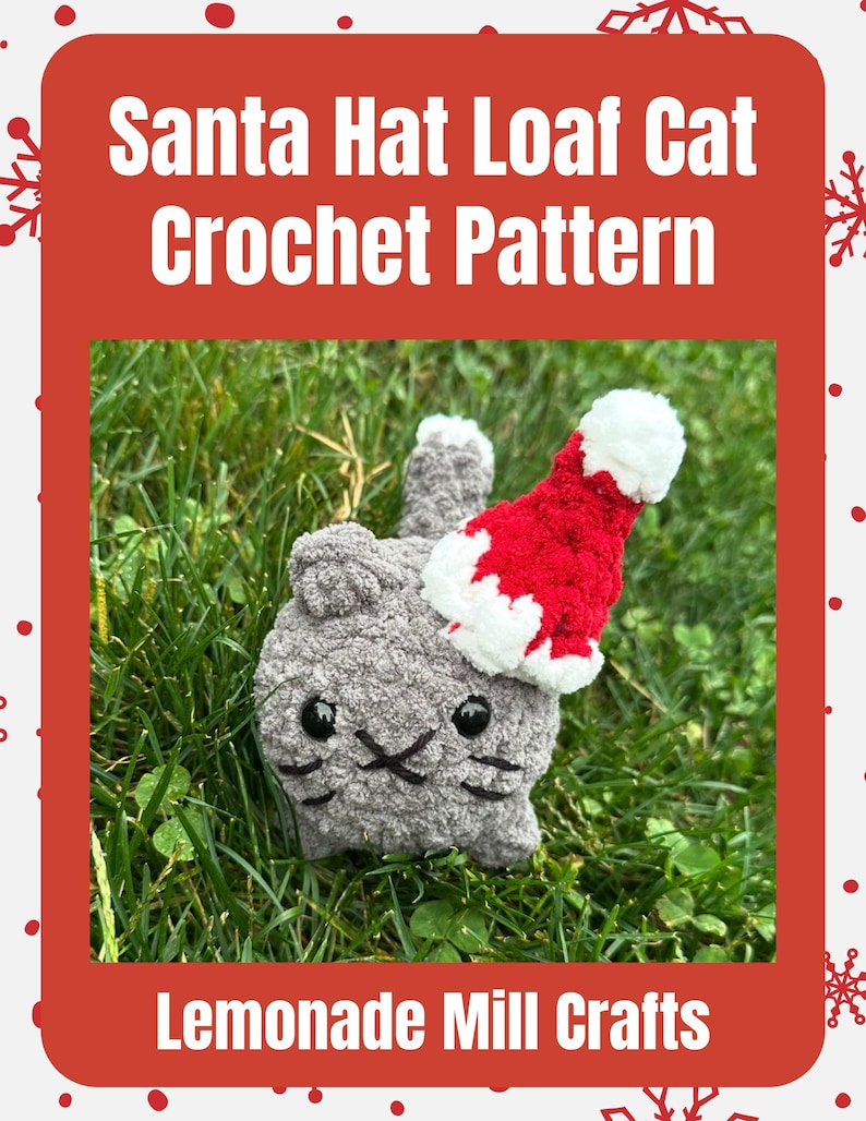 Christmas Loaf Cat Crochet Pattern Bundle: Santa, Reindeer (PDF ...