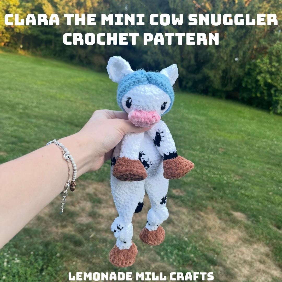 Crochet Mini Cow Pattern: Clara the Snuggler Amigurumi (PDF Download ...