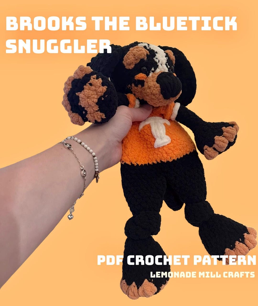 Brooks the Bluetick Coonhound Crochet Pattern: Amigurumi Dog Mascot ...