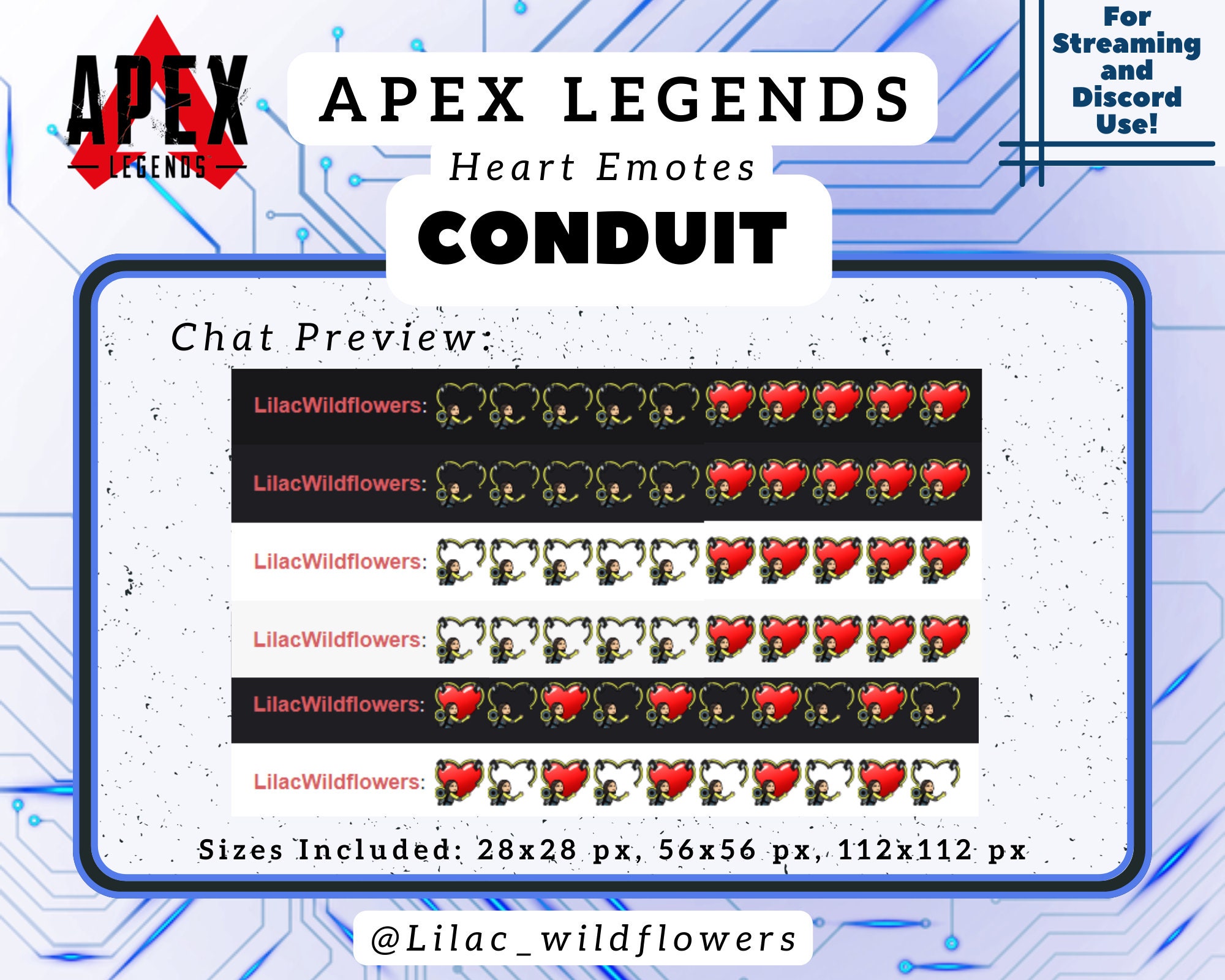 Conduit Heart Emote Bundle of 2 Apex Legends Emotes Perfect for Twitch ...