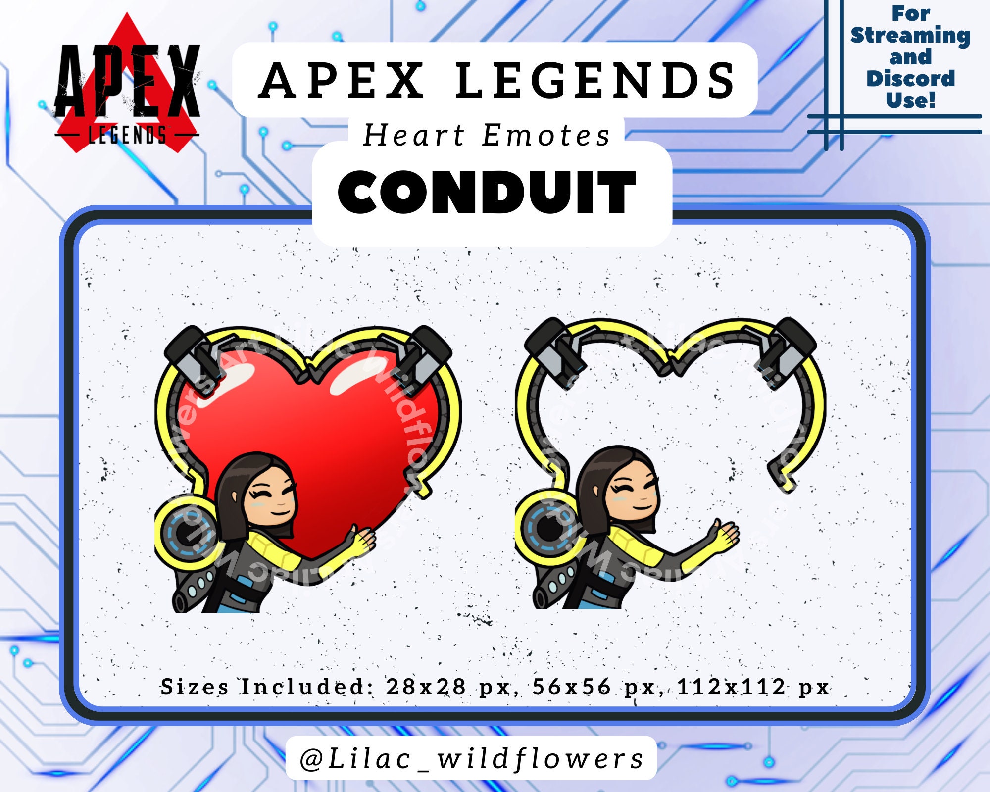 Conduit Heart Emote Bundle of 2 Apex Legends Emotes Perfect for Twitch ...