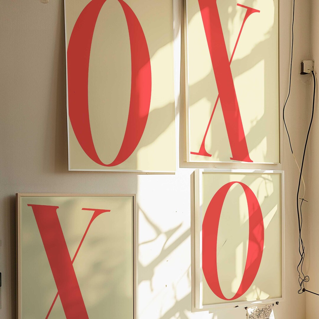 Pink Alphabet Poster Letter Poster Bundle College Wall Art Preppy Room ...