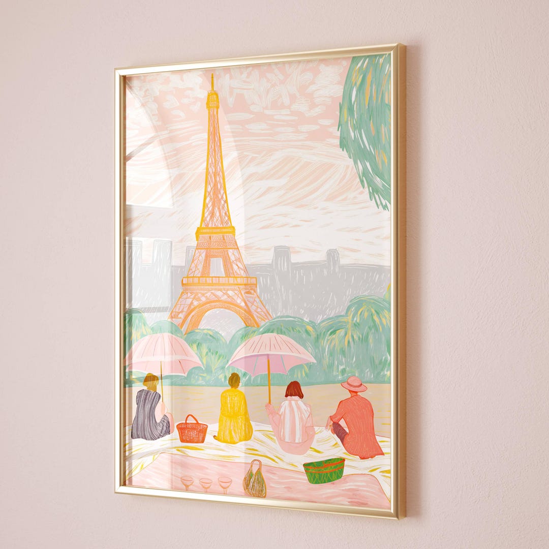 Paris Art Print Paris City Poster Watercolor Paris Wall Art Modern ...