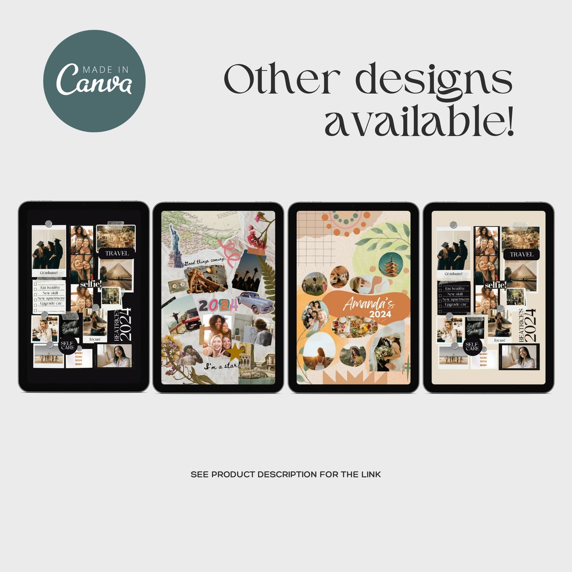 Digital Vision Board Kit Template Boho Vision Board Kit - Etsy