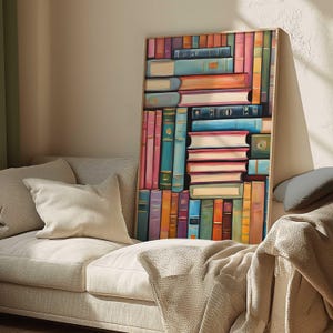 Pastel Watercolor Book Colorful Abstract Book Print Modern Reading ...