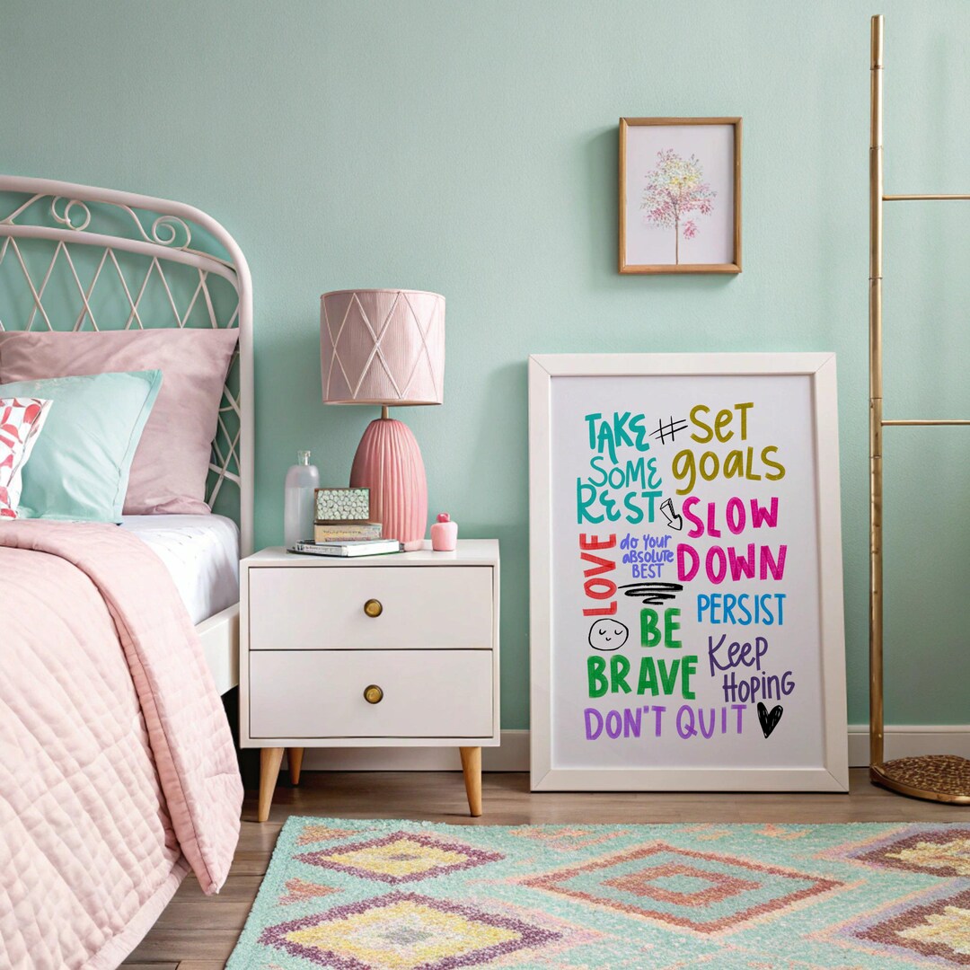 Positive Wall Art Minimalist Wall Print Modern Art Print Trendy Wall ...