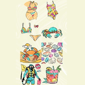 Summer Doodle Png Summer Doodle Clipart Kawaii Doodle Clipart Cute ...