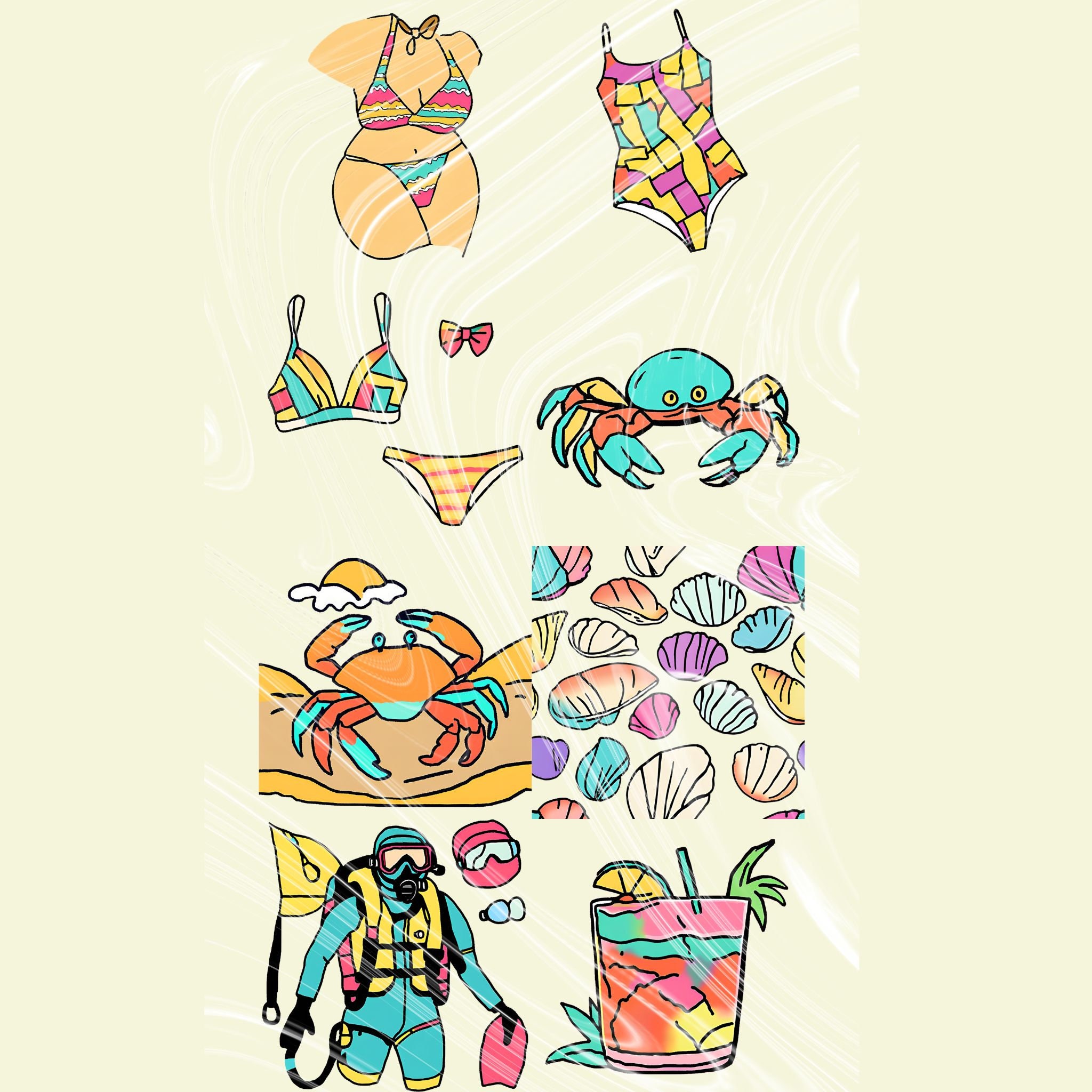 Summer Doodle Png Summer Doodle Clipart Kawaii Doodle Clipart Cute ...