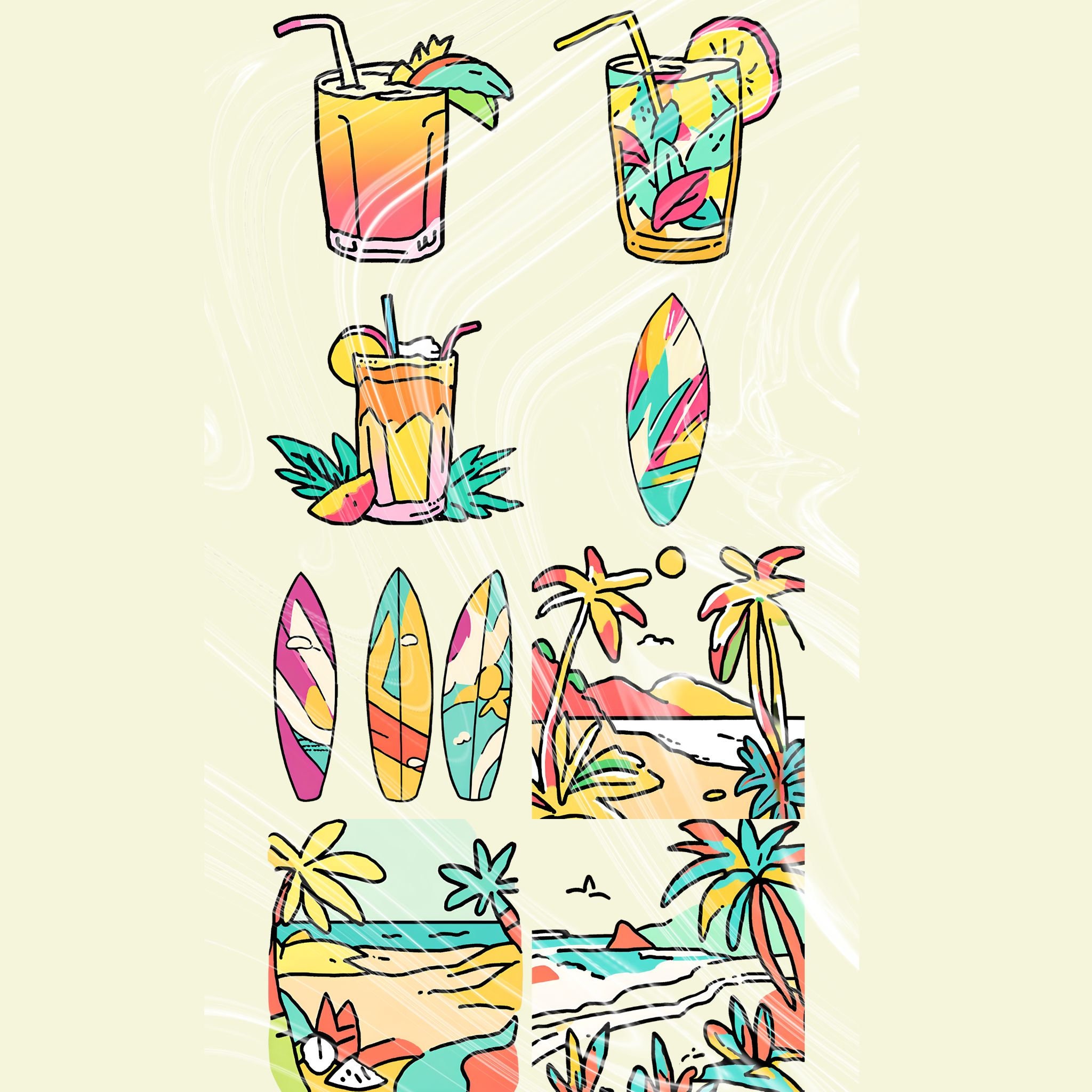 Summer Doodle Png Summer Doodle Clipart Kawaii Doodle Clipart Cute ...