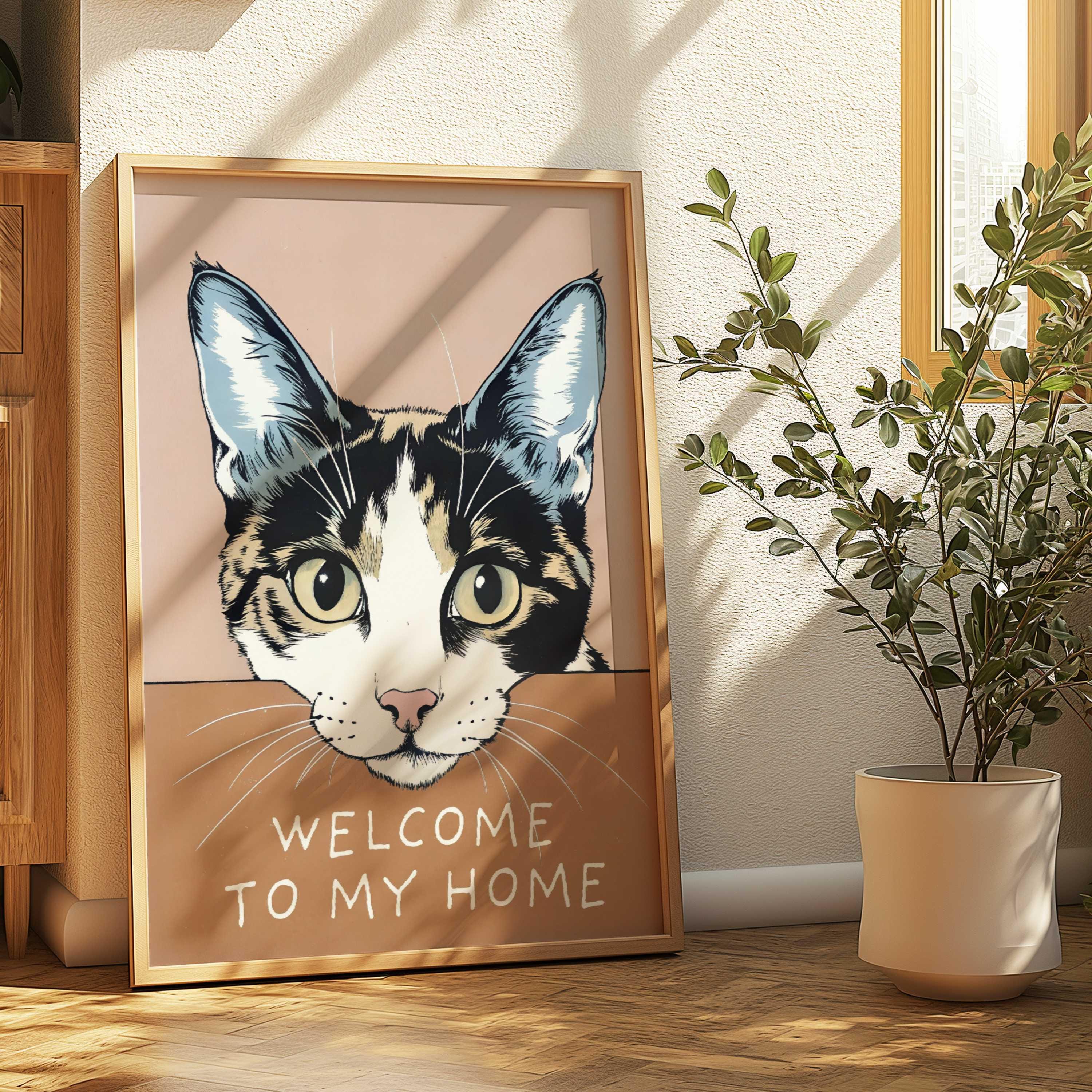 Funny Cat Poster: Trendy Retro Kitten Wall Art (digital Download) - Etsy