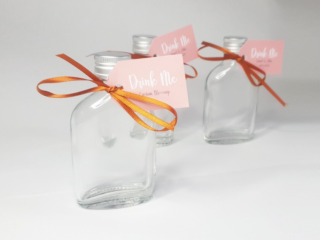 Custom Glass 50ml Miniature Bottles Use for Wedding/ Birthday Favours ...