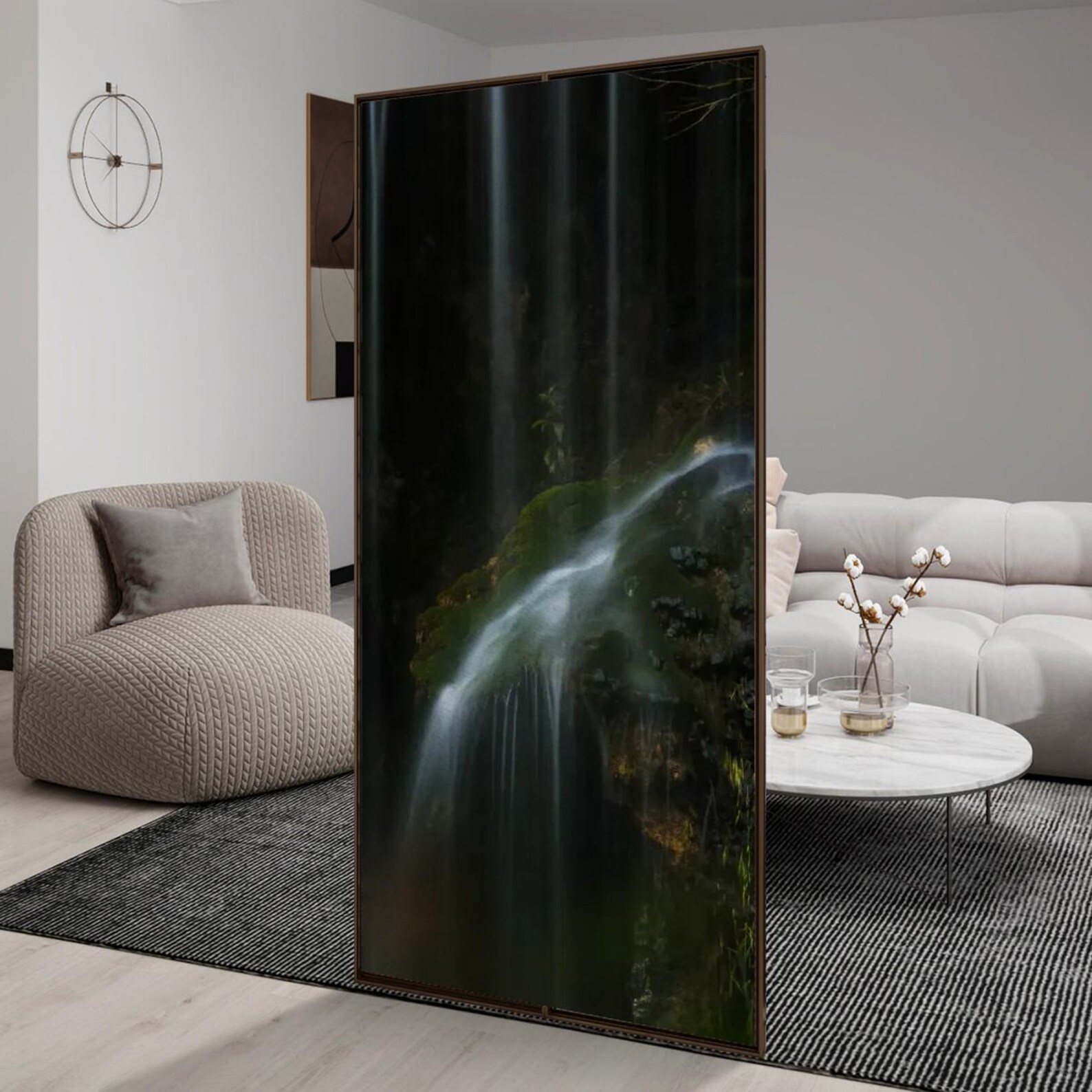 Waterfall Print Window Privacy Film Waterfall Photography Window ...