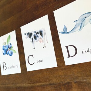 Alphabet Watercolor Notecards | Printable Alphabet Cards | Beautiful ...